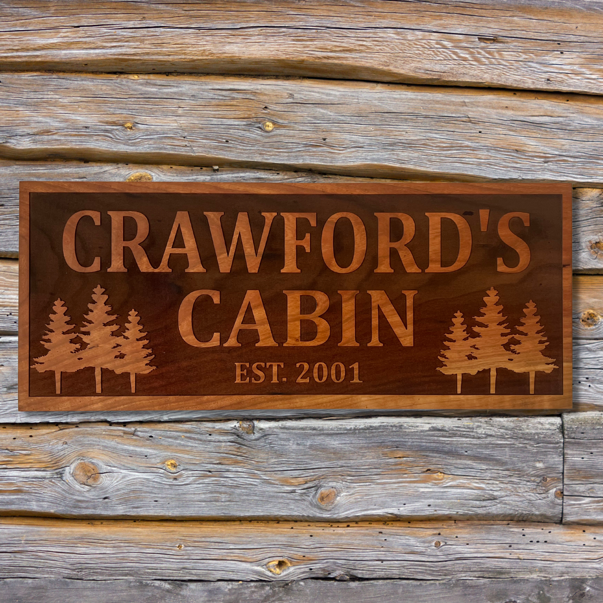 Rustic Escape Personalized Cabin Sign For Sale Online | Battle Born ...