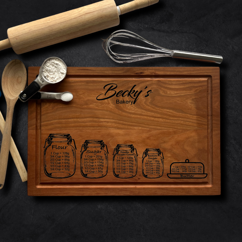Baking Conversions Cutting Board - Wooden Cutting Boards For Sale ...